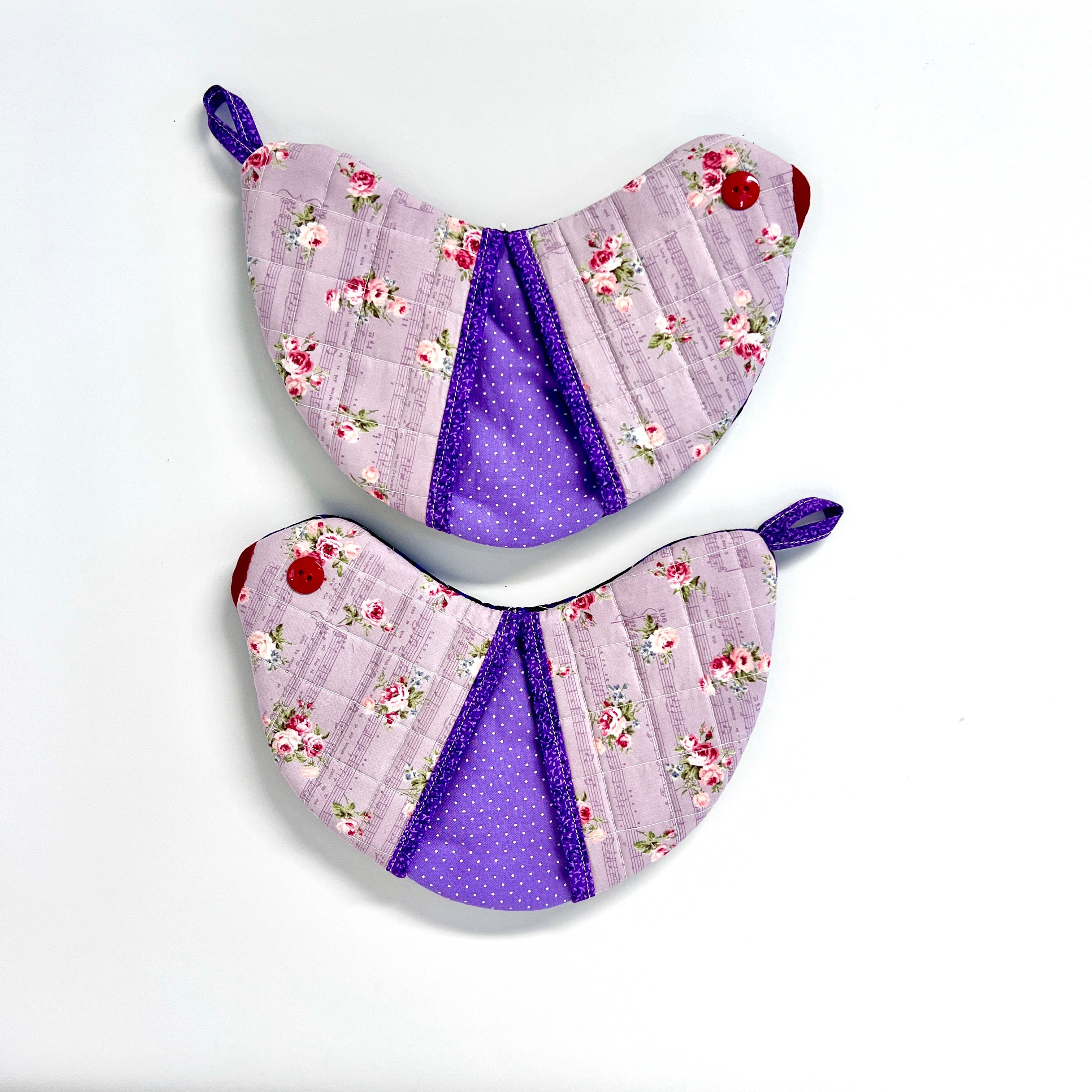 Pick any Pair of Bird-shaped Potholders/Oven Mitts - Romantic – BL Handmade